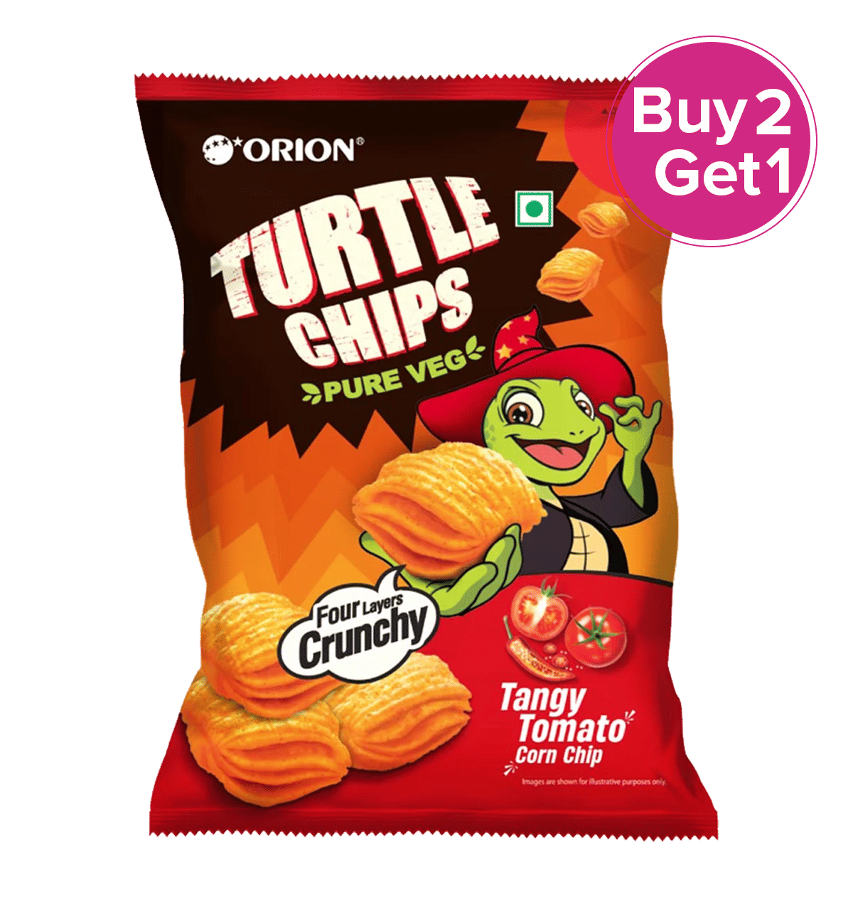 Buy Orion Orion Turtle Chips - Tangy Tomato Corn Chip 3 pieces Online ...