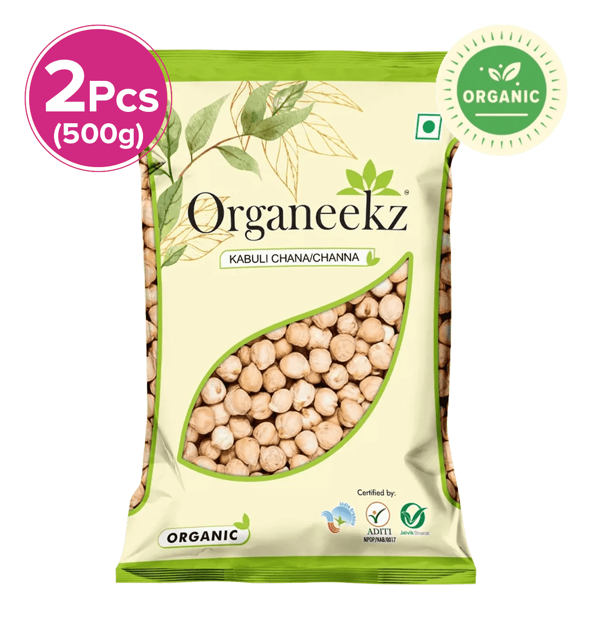 Buy Organeekz Organeekz Organic Kabuli Channa 2 pieces Online At Rs ...