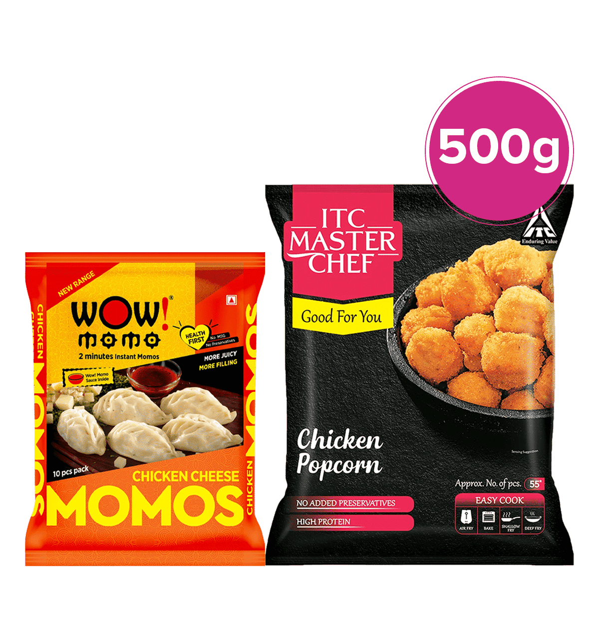 Buy Wow! Momo Wow! Chicken Cheese Momos & Master Chef Chicken Pop Corn ...