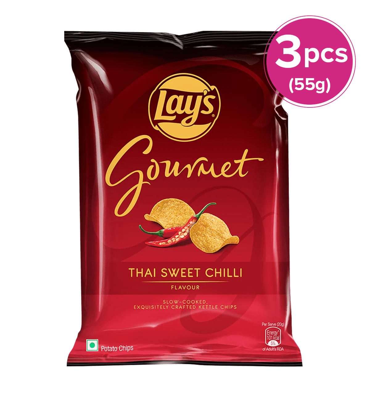Buy Lay's Gourmet Lay's Gourmet Thai Sweet Chilli 3 pieces Online At Rs ...