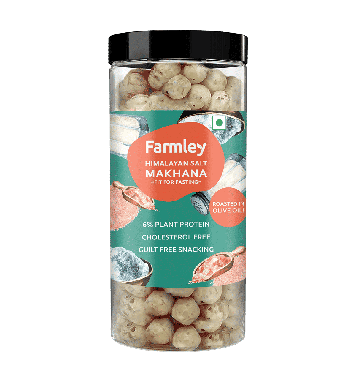 Buy Farmley Farmley Roasted & Salted Makhana - Himalayan Salt 2 pieces ...