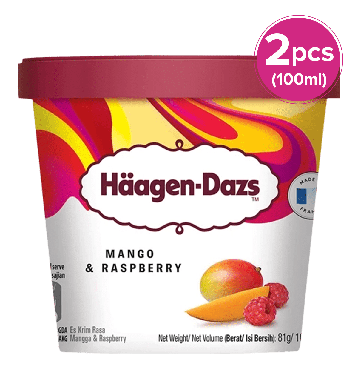 Buy Haagen Dazs Haagen Dazs Mango & Raspberry Ice Cream 2 pieces Online ...