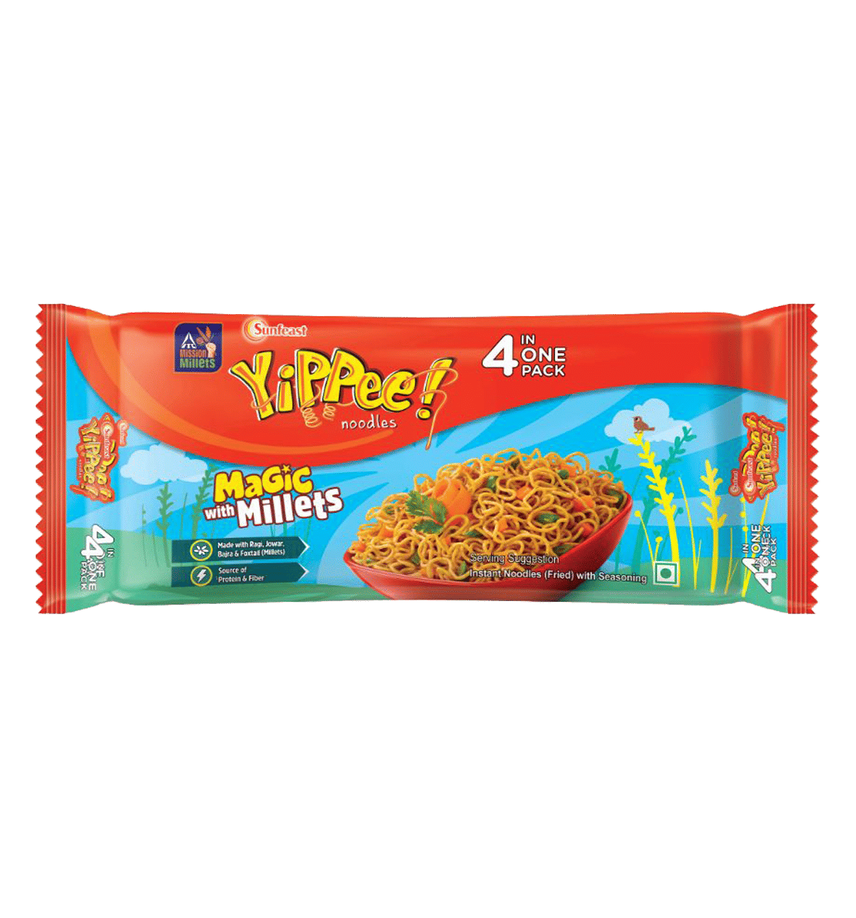 Buy Sunfeast Yippee! Noodles Magic With Millets Online (280 g) At Best ...