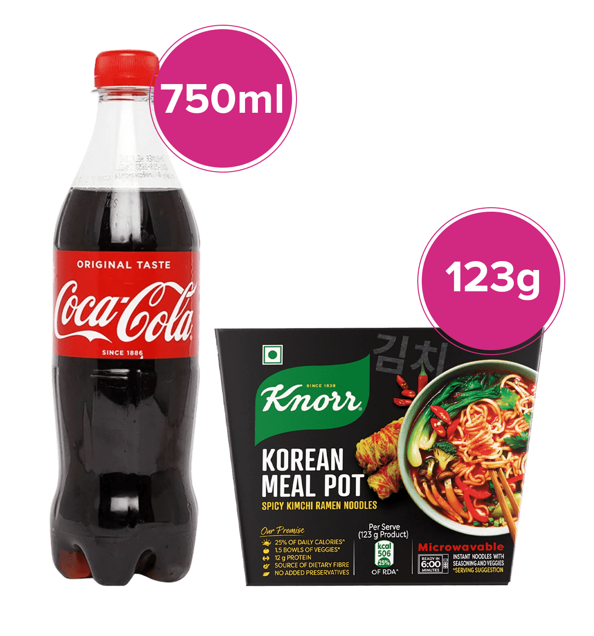 Buy Knorr Knorr Korean Meal Pot- Spicy Kimchi Ramen Noodles & Coke ...