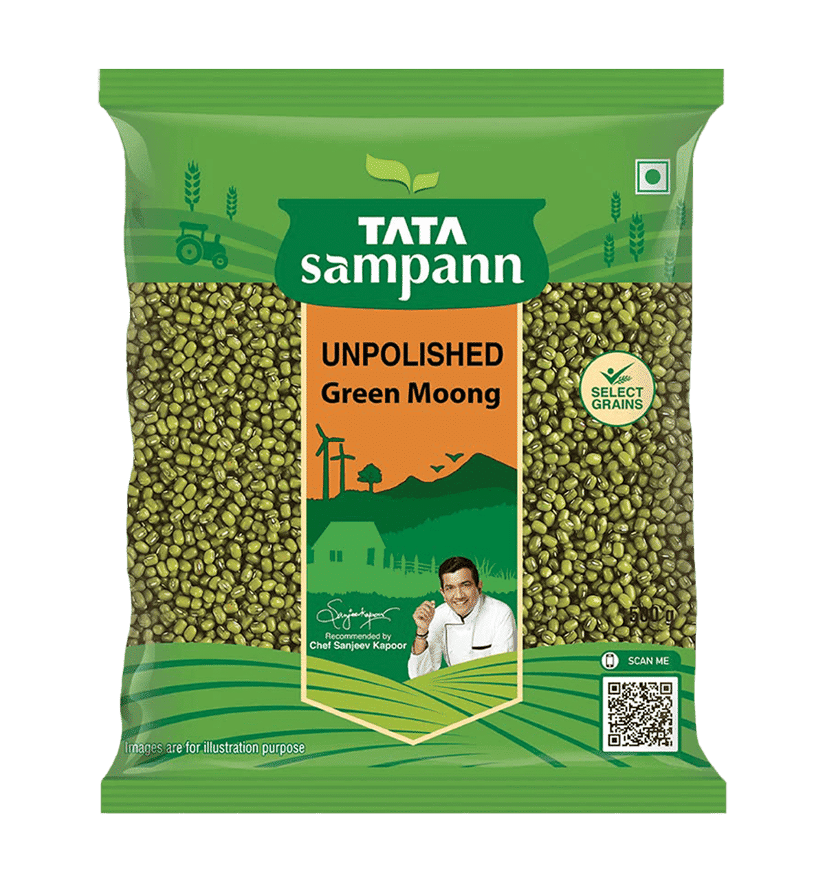 Buy Tata Sampann Tata Sampann Unpolished Green Moong (Whole) 500 g ...