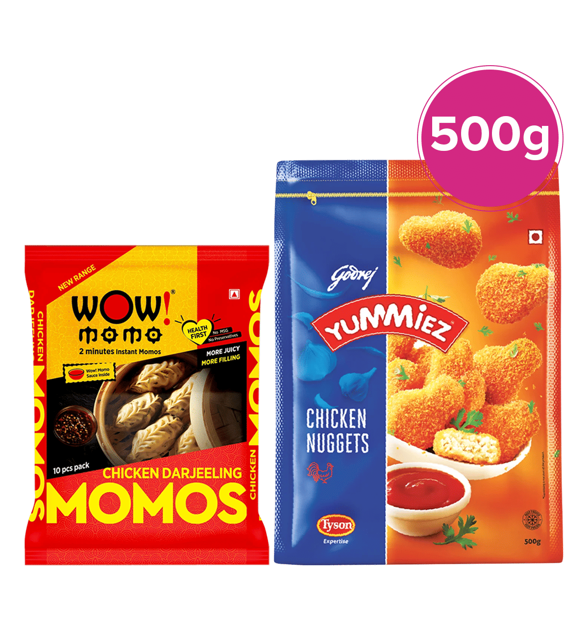 Buy Wow! Momo Wow! Chicken Darjeeling Momos & Chicken Nuggets Combo 1 ...