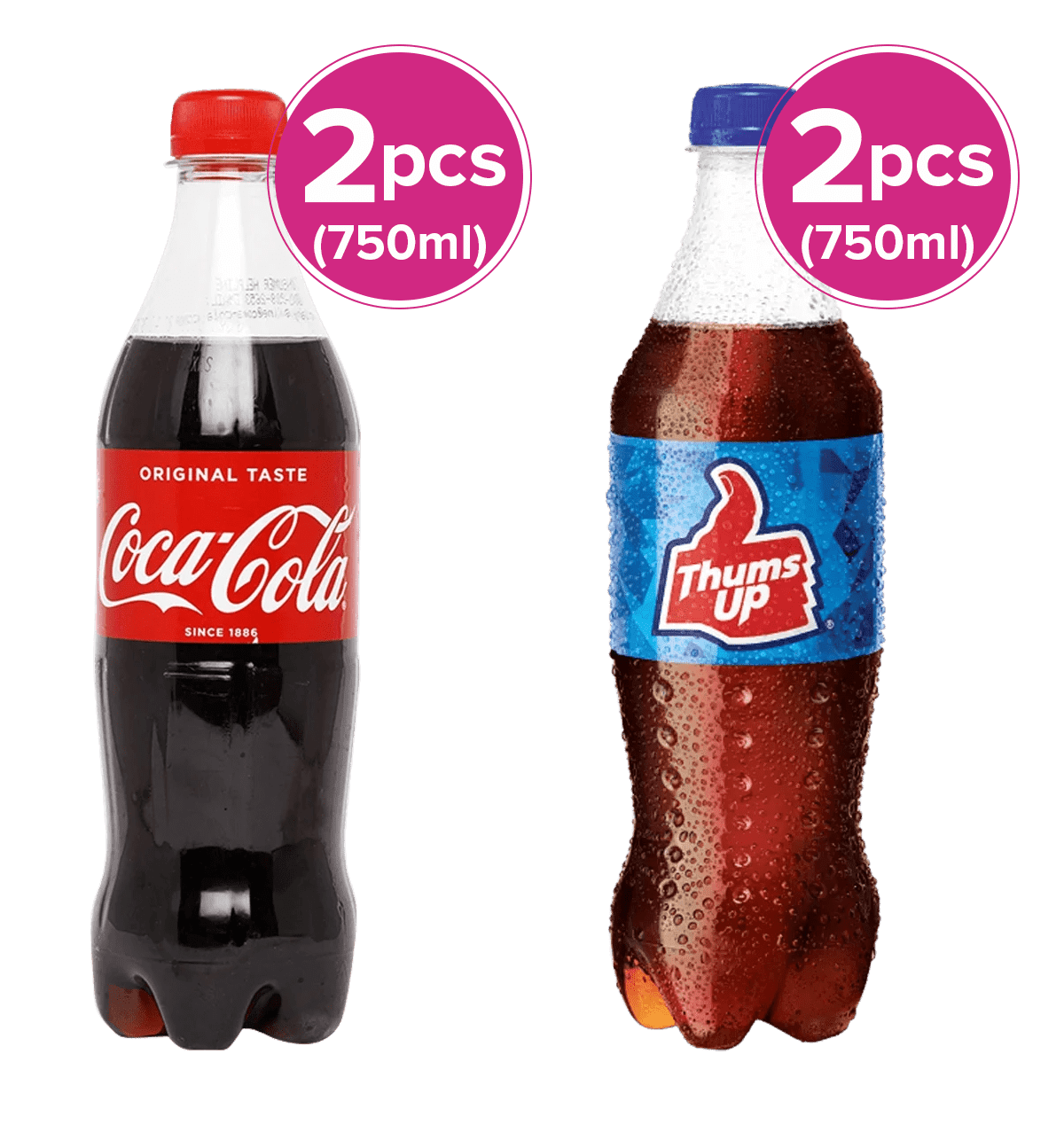 Buy Coca Cola & Thums Up Combo 1 combo Online At Rs. 180 | Instant Delivery