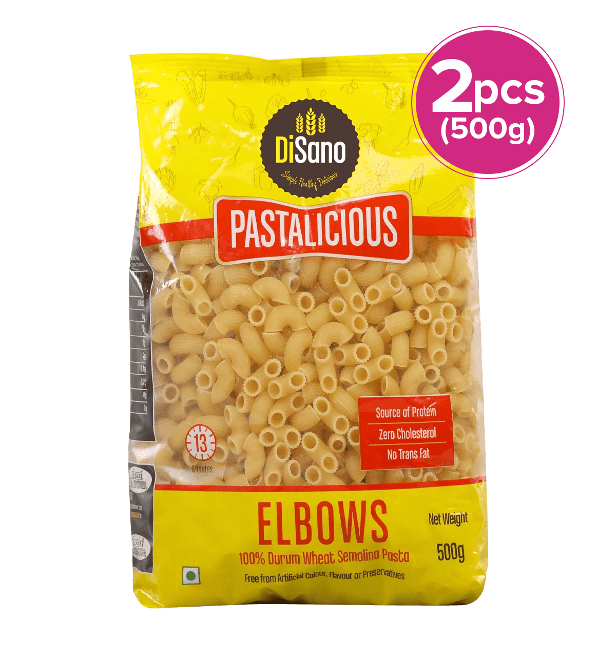 Buy Disano Disano Elbow Pasta 100% Durum Wheat 2 pieces Online At Rs ...