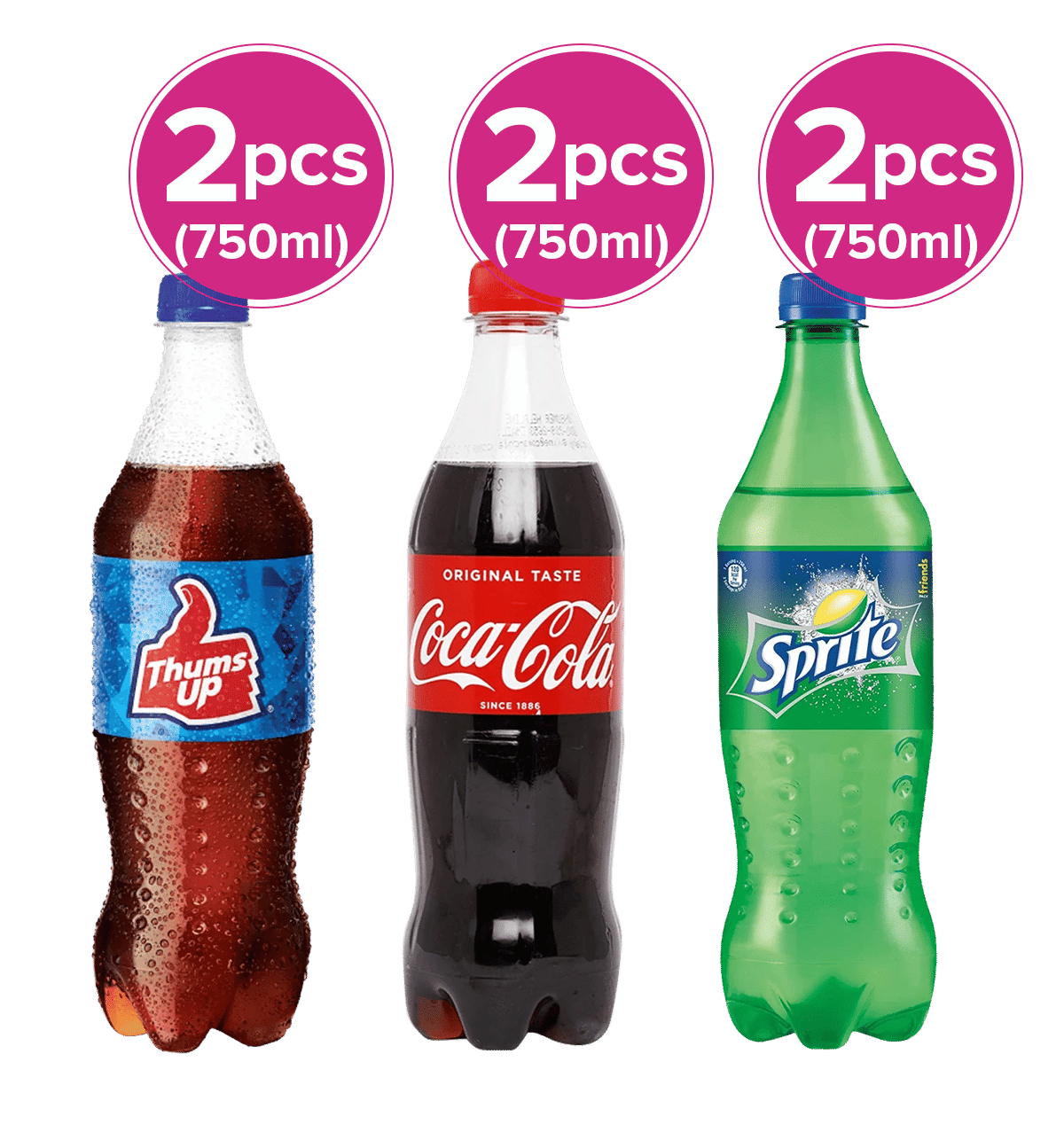 Buy Coca Cola Sprite & Thums Up Combo 1 combo Online At Rs. 240 | Swiggy Instamart