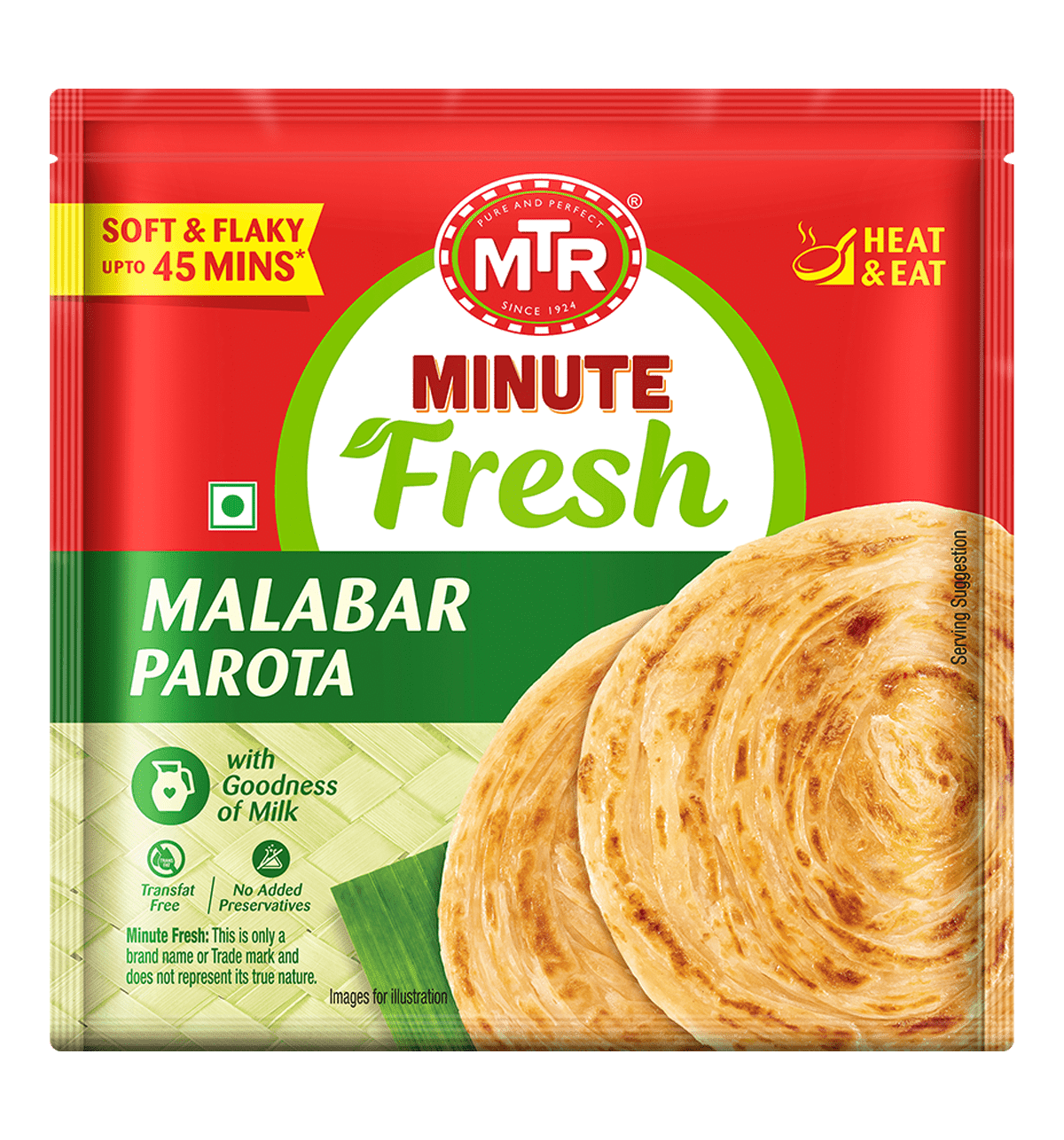 Buy Mtr Mtr Minute Fresh Malabar Parota 400 g Online At Rs. 90 ...