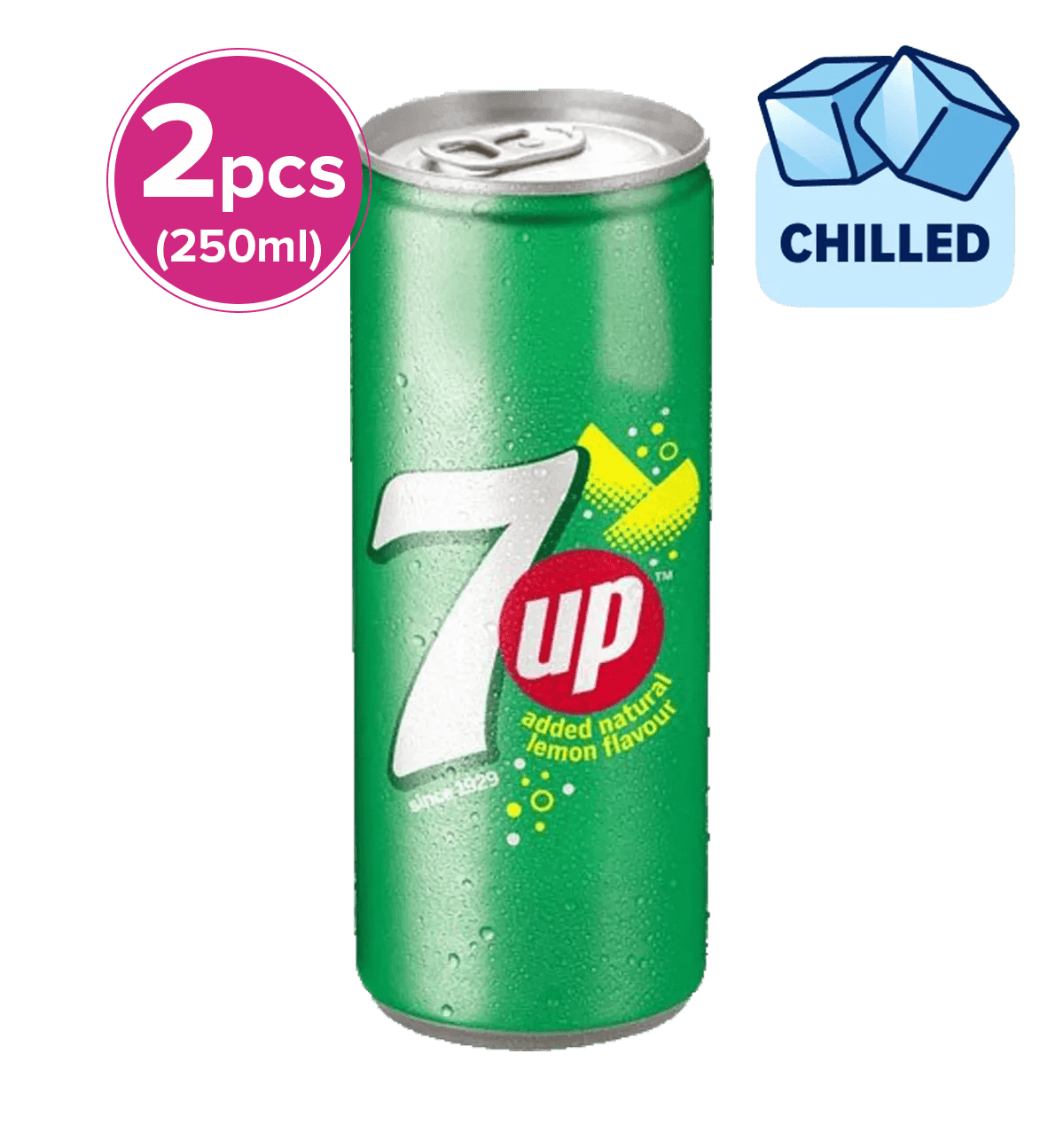 Buy 7 Up 7 Up Soft Drink Can 2 pieces Online At Rs. 70 | Instant Delivery