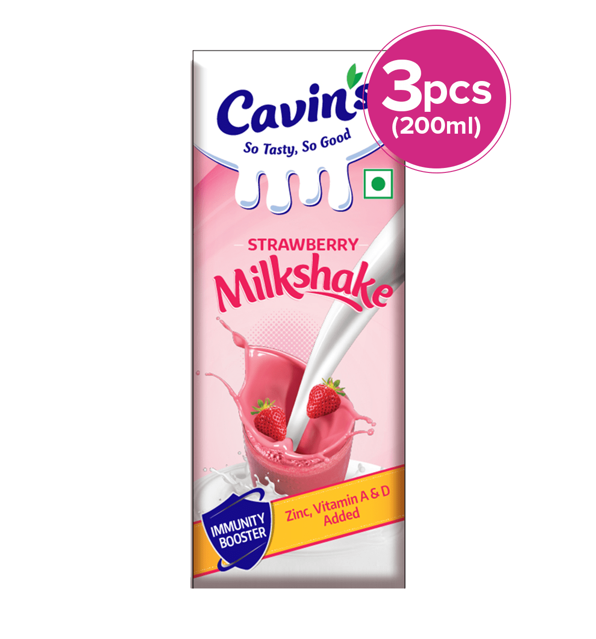 Buy Cavin's Strawberry Milkshake 3 pieces Online At Rs. 120 | Instant ...