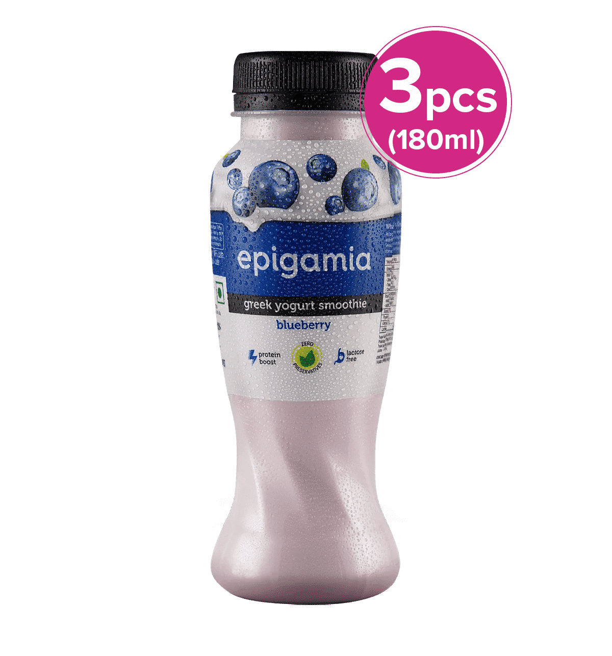 Buy Epigamia Epigamia Greek Yogurt Smoothie - Blueberry 3 pieces Online ...