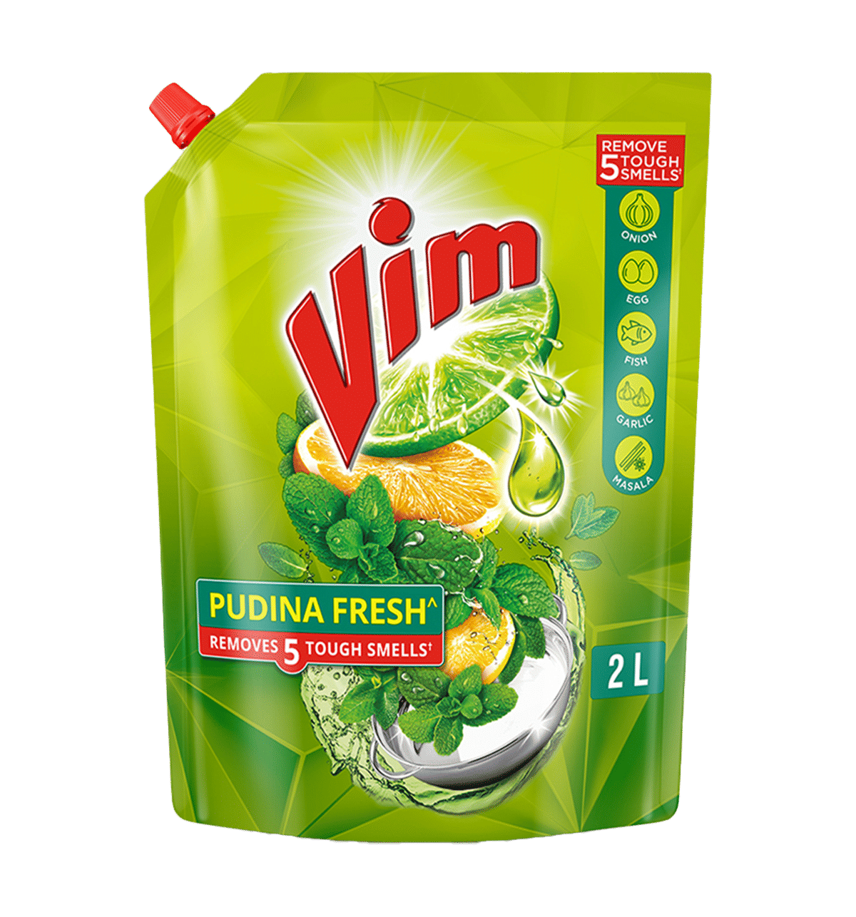 Buy Vim Vim Dishwash Liquid Pudina 2 L Online At Rs. 525 | Instant Delivery