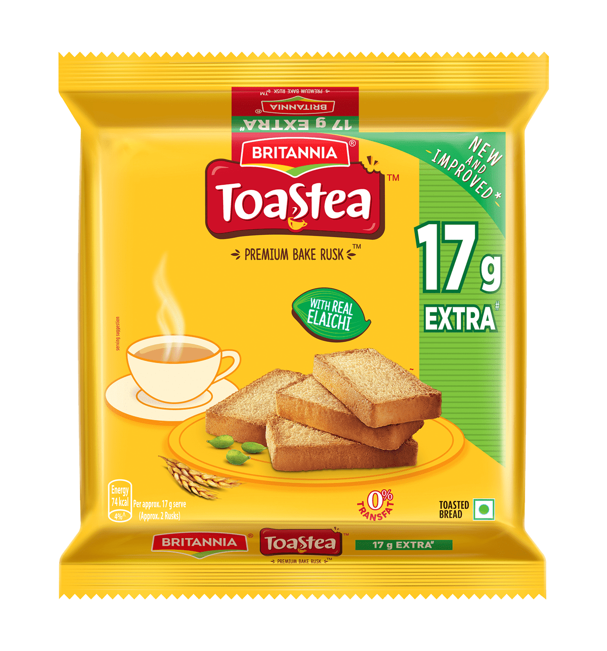 Buy Britannia Britannia Toastea Premium Bake Rusk-With Real Elaichi ...