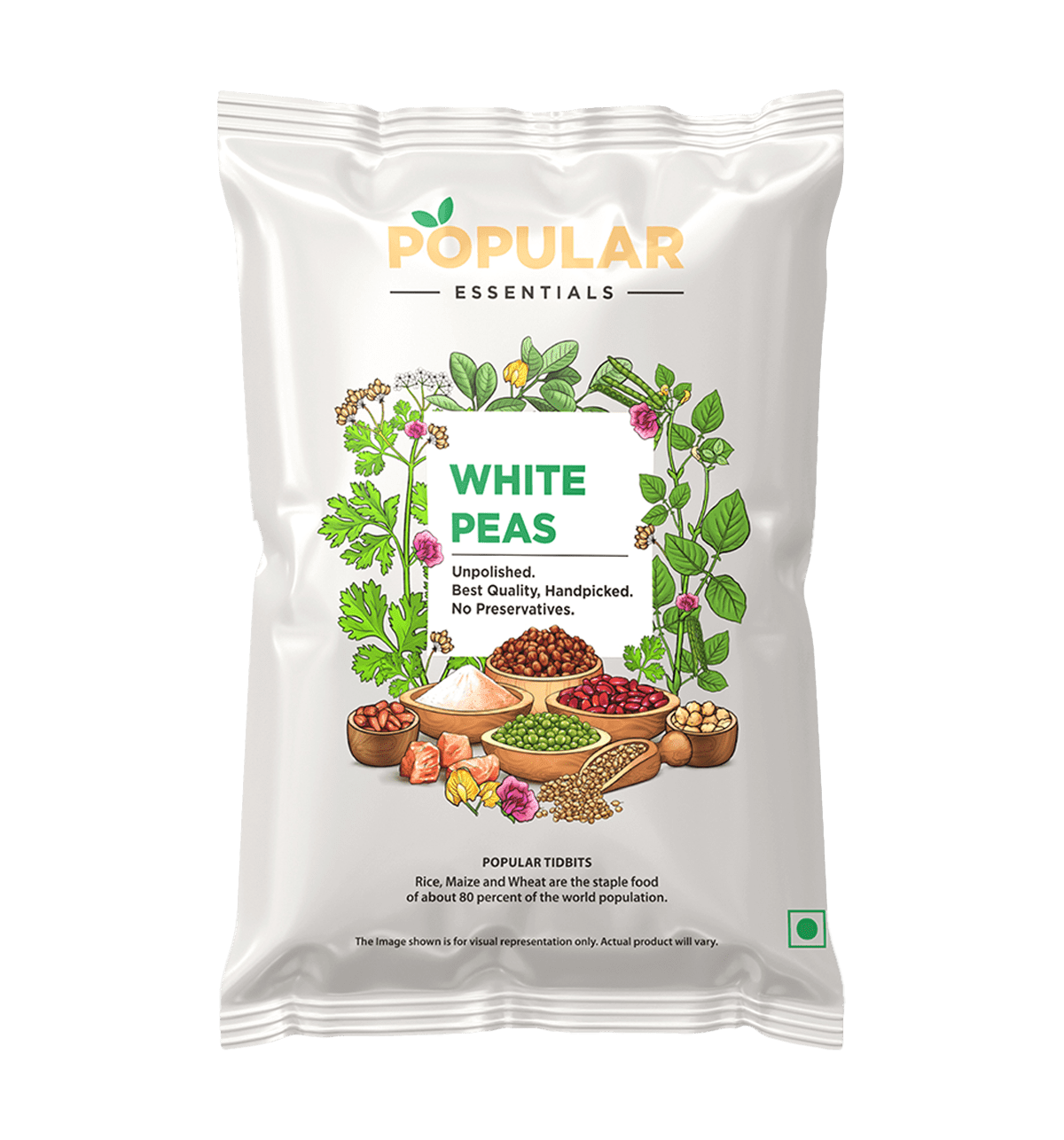 Buy Popular Essentials Popular Essentials White Peas 500 g Online At Rs ...