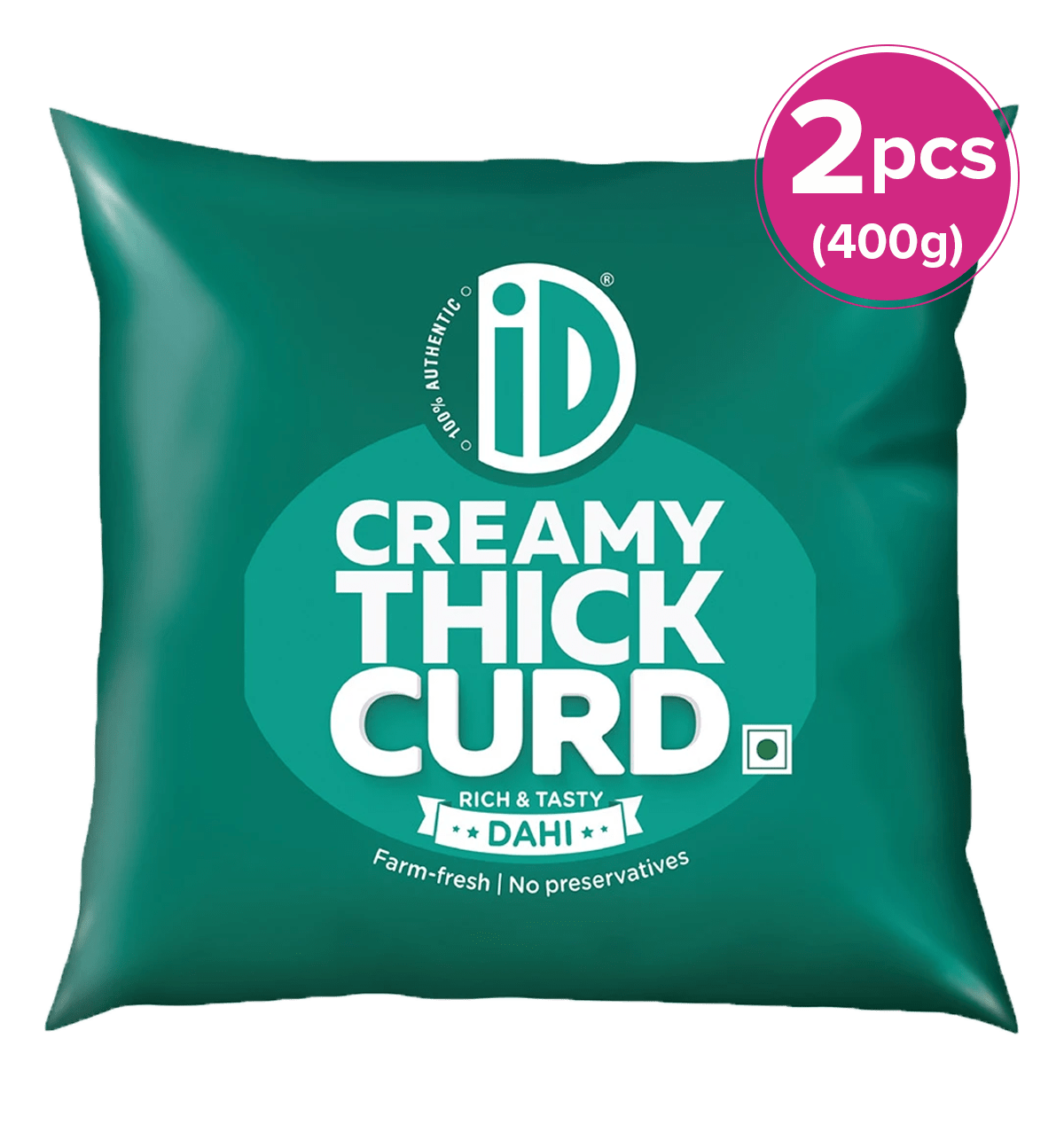 Buy iD Fresh Pouch Curd Online (2 pieces) At Best Price
