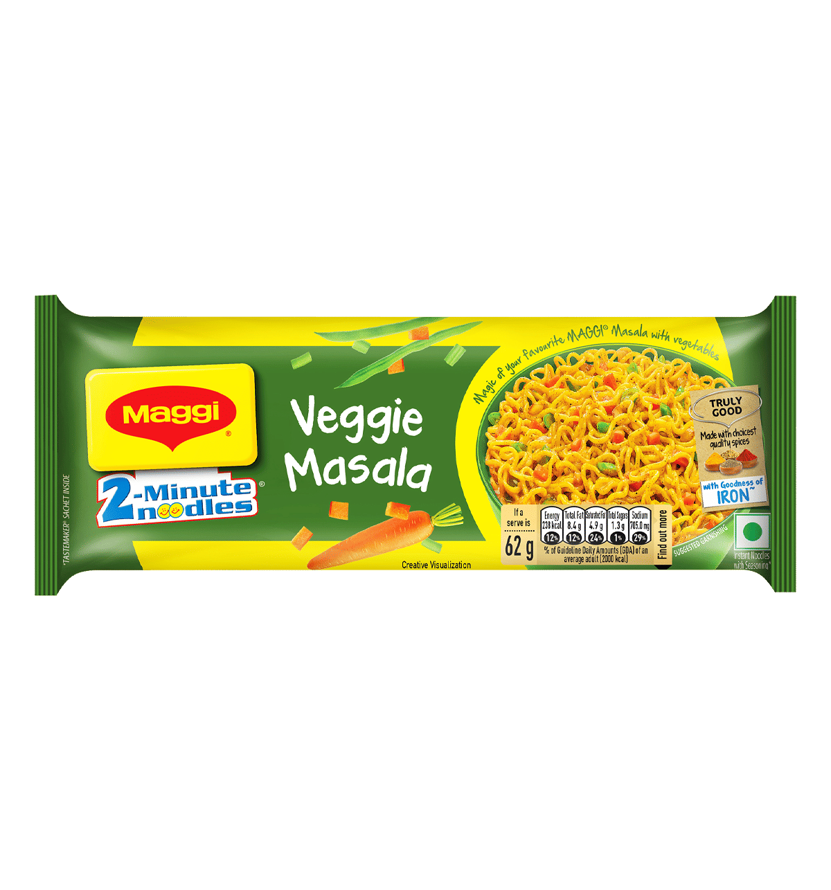 Buy Maggi Maggi Veggie Masala Noodles 2 pieces Online At Rs. 120 ...