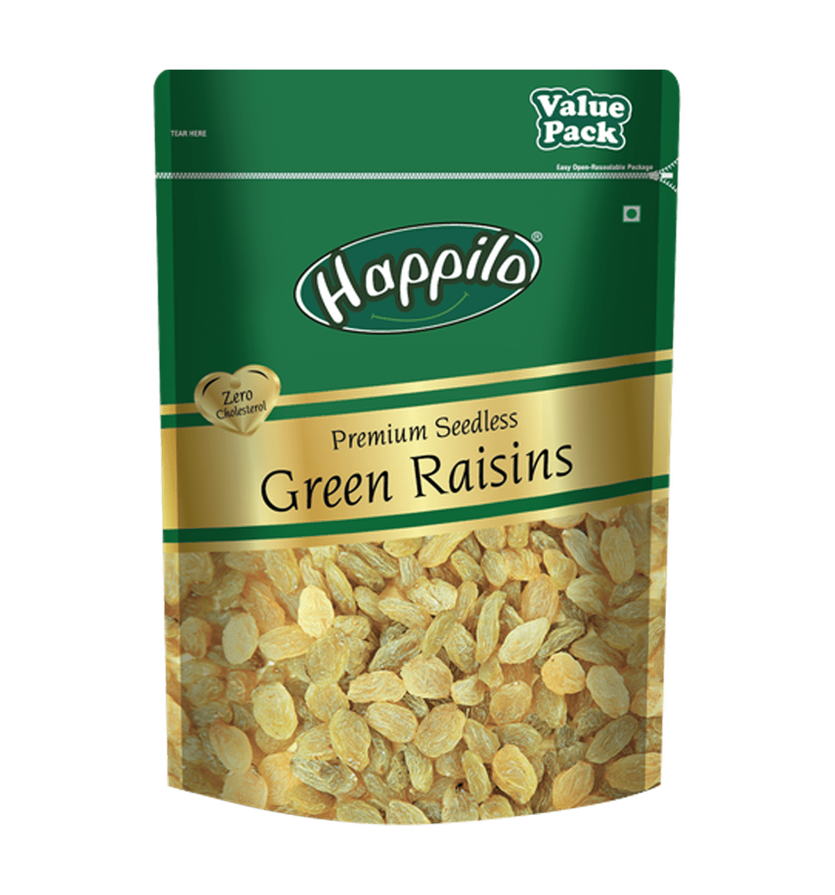 Buy Happilo Happilo Premium Seedless Green Raisins Value Pack 500 g ...