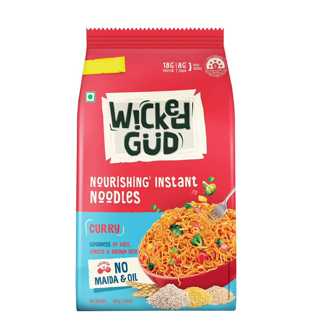 Buy WickedGud WickedGud Curry Instant Noodles 201 g Online At Rs. 135 ...