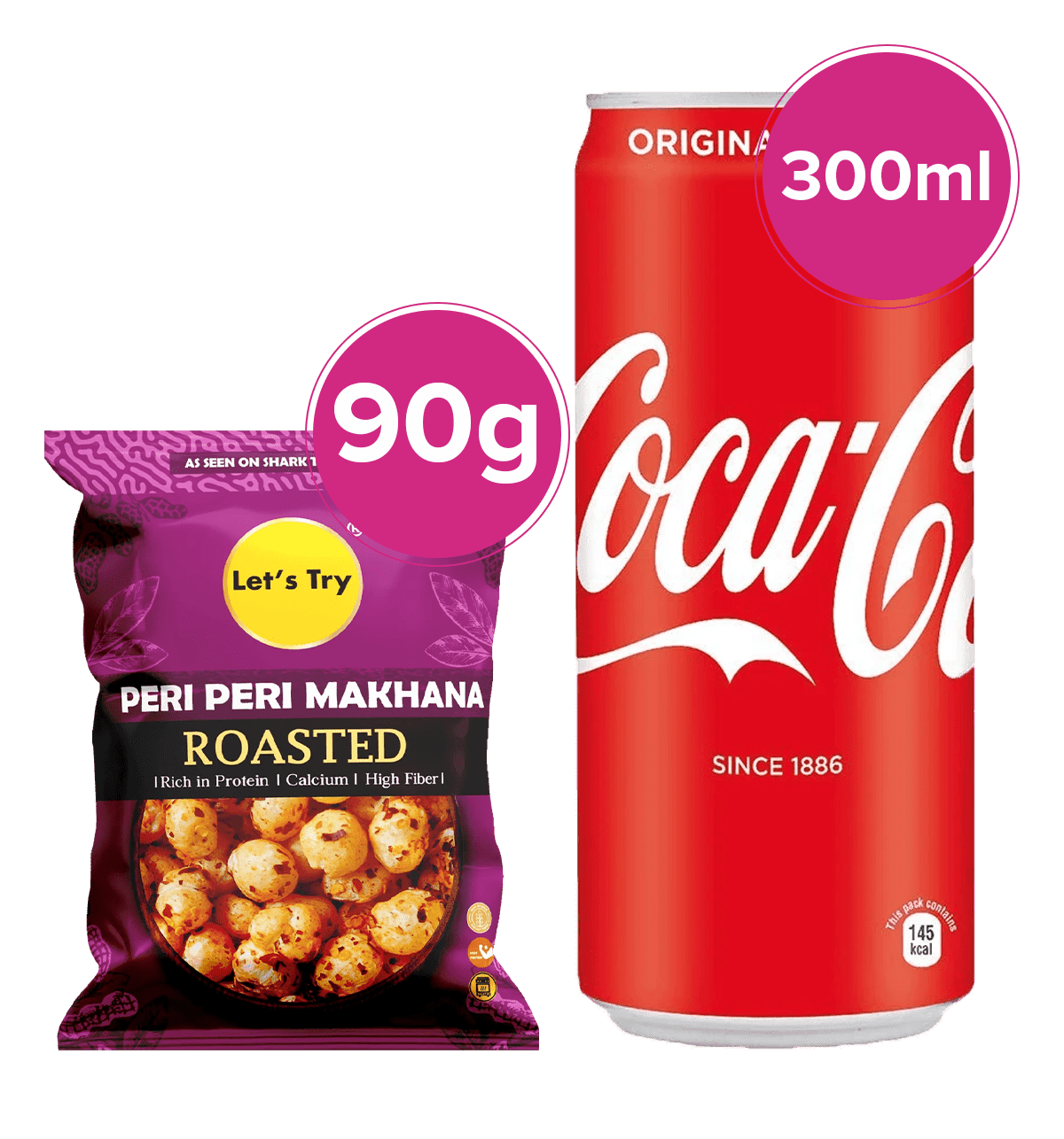 Buy Let's Try Let's Try Peri Peri Makhana Coca-Cola Diet Coke 1 combo ...
