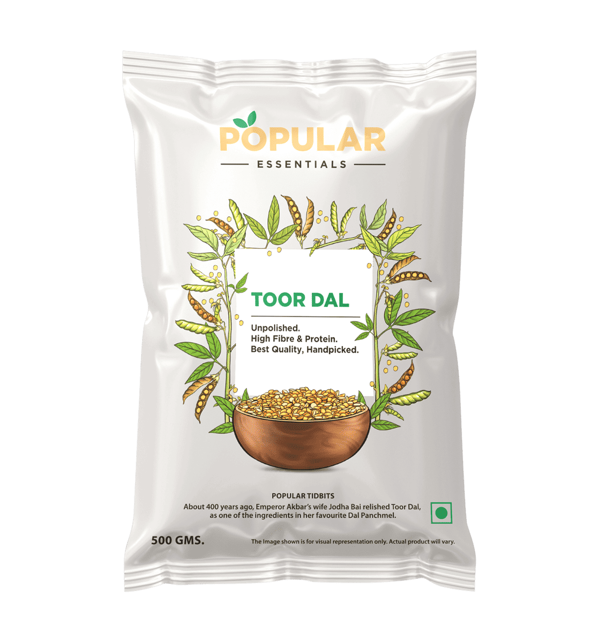 Buy Popular Essentials Popular Essentials Toor Dal - Split 500 g Online ...