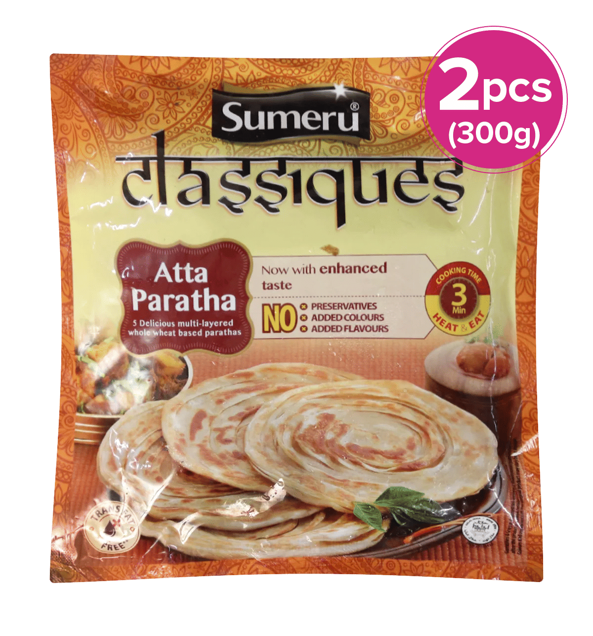 Buy Sumeru Sumeru Atta Paratha 2 pieces Online At Rs. 230 | Instant ...