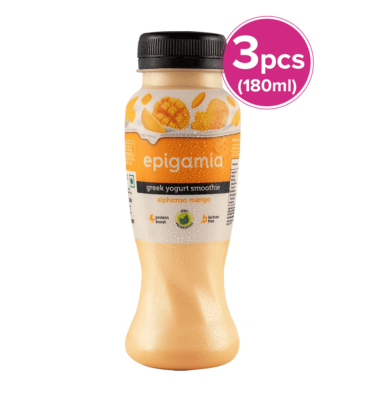 Buy Epigamia Epigamia Greek Yogurt Alphonso Mango Smoothie (Bottle) 3 ...