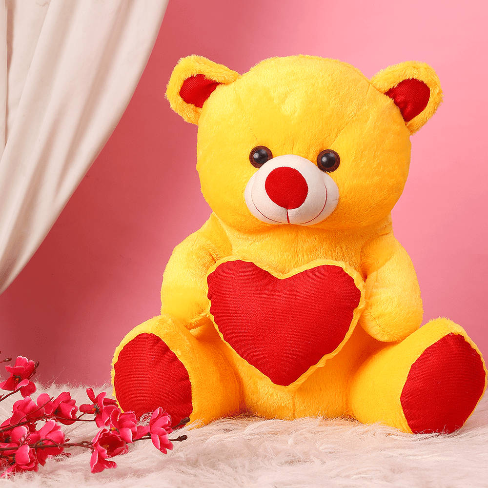 Buy Teddy Bear With Heart Soft Toy 20 Cm 1 Piece Online At Rs. 1200 ...