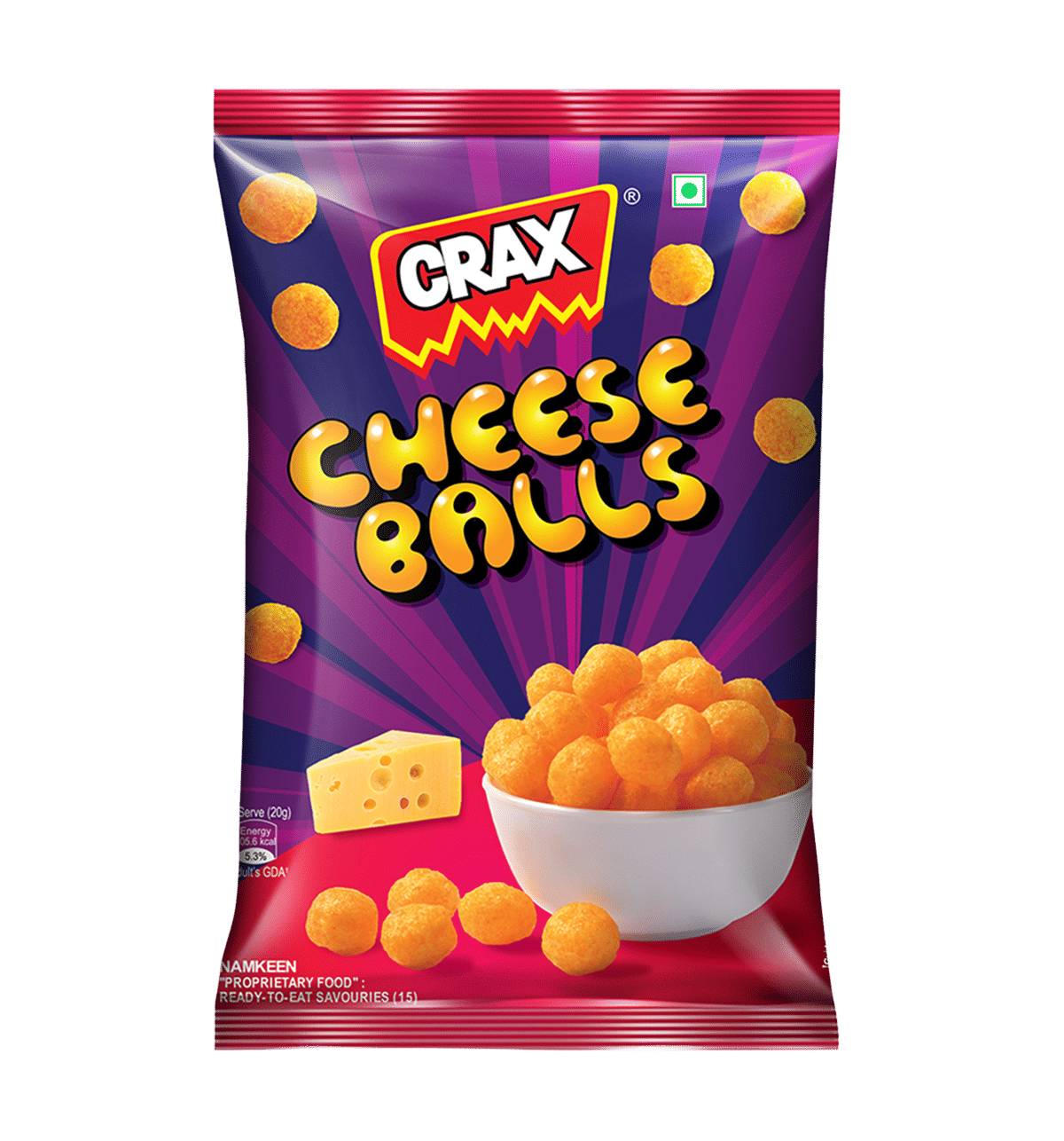 Buy Crax Crax Cheese Balls 54 g Online At Rs. 25 | Instant Delivery