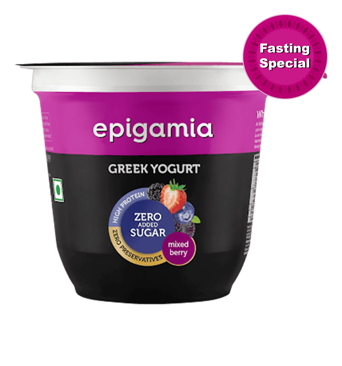 Buy Epigamia Epigamia No Added Sugar Greek Yogurt - Mixed Berries 110 g ...