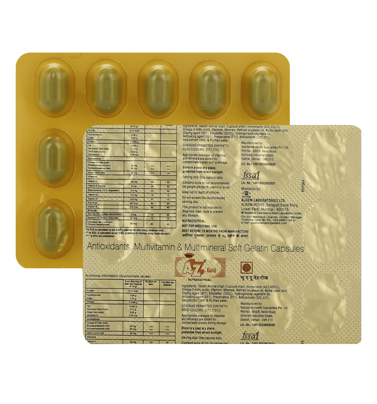 Buy New A To Z Gold Strip Of 15 Capsules undefined Online At Rs ...