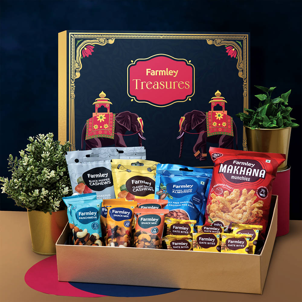 Buy Farmley Farmley Treasures Dry Fruits Gift Box 407 g Online At Rs ...