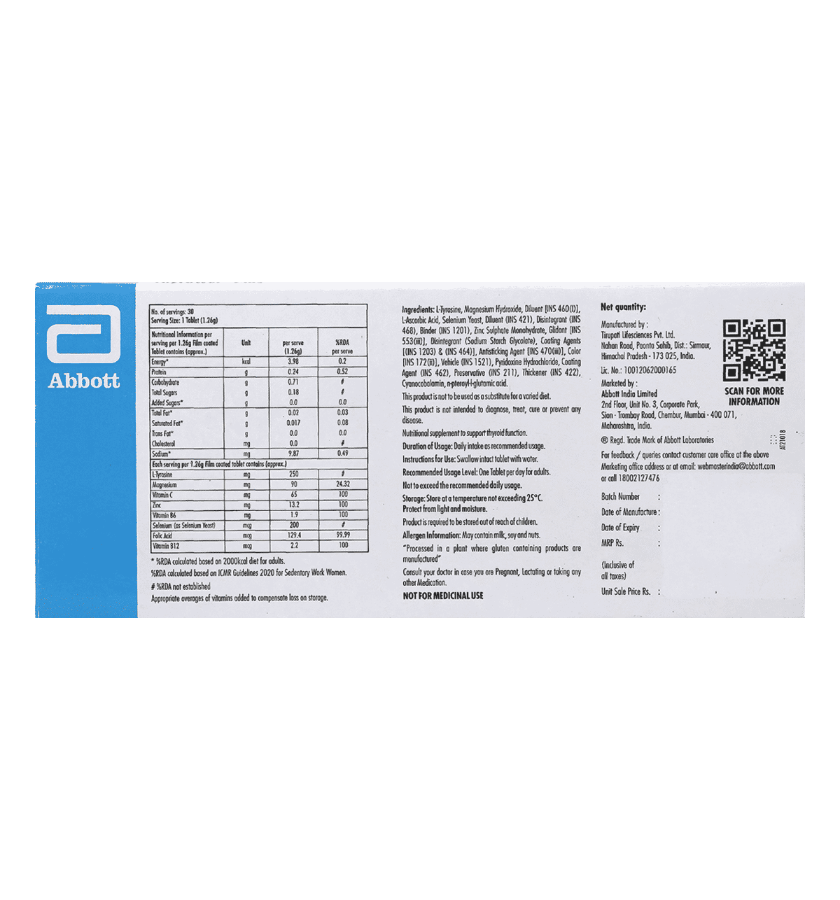 Buy Thyrowel Plus Strip Of 15 Tablets undefined Online At Rs. undefined ...