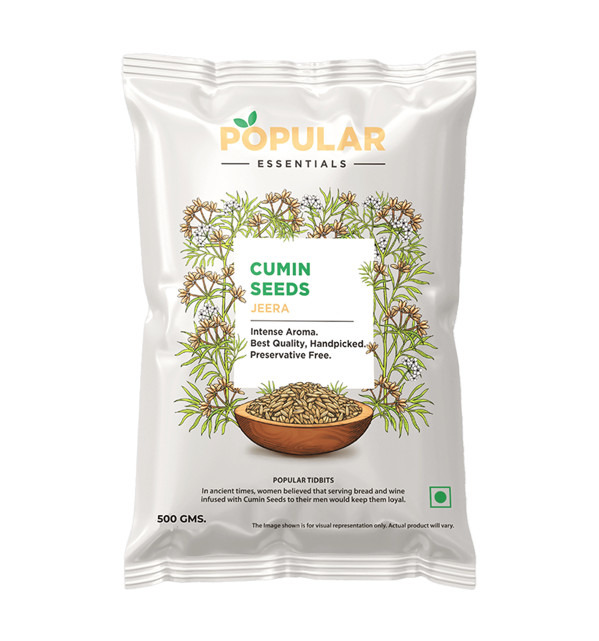 Buy Popular Essentials Popular Essentials Cumin Seeds / Jeera 500 g ...