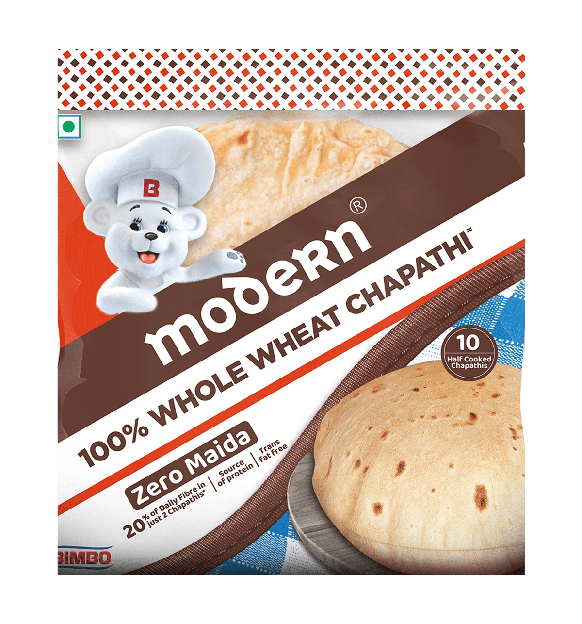 Buy Modern Modern 100% Whole Wheat Chapati 450 g Online At Rs. 70 ...