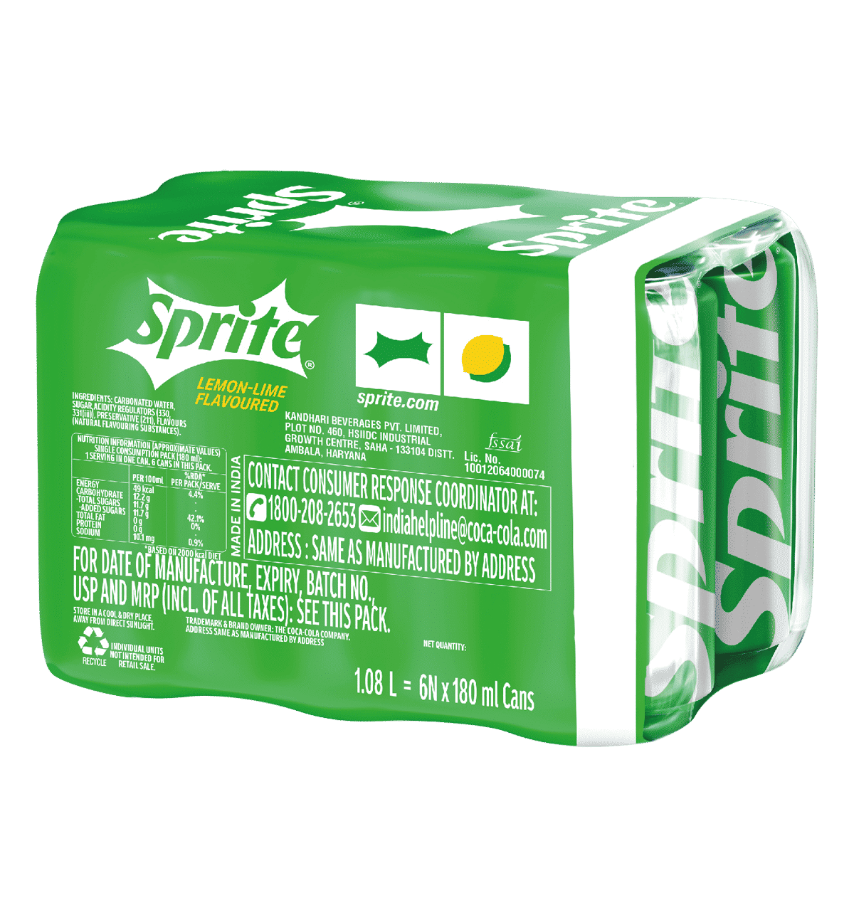 Buy Sprite Can Pack Of 6 undefined Online At Rs. undefined | Instant ...
