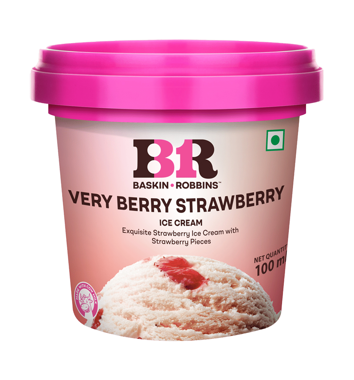 Buy Baskin Robbins Very Berry Strawberry Ice Cream Cup Online (100 ml ...