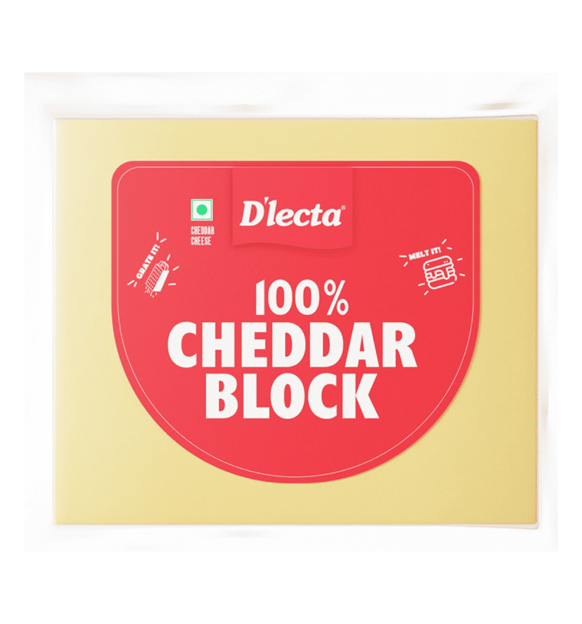 Buy D'lecta Natural Cheddar Cheese Block Online (2 pieces) At Best Price