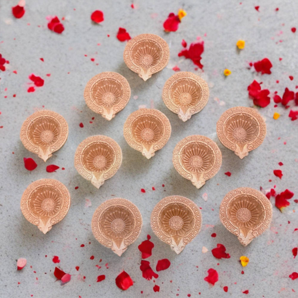Buy Diacraft Diacraft Pack of 12 Mitti Diya Design 4 12 pieces Online ...