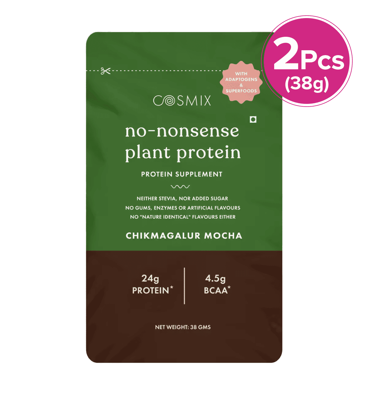 Buy COSMIX COSMIX No Nonsense Plant Protein (Chikmagalur Mocha) 2 ...