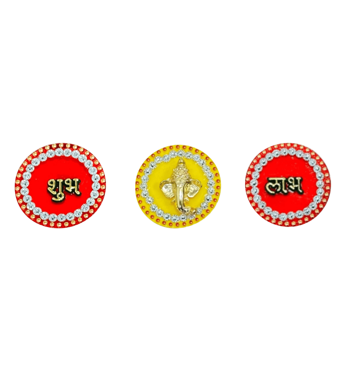 Buy Diacraft Diacraft Shubh Labh Chakri Shape Door Sticker – Pack of 3 ...