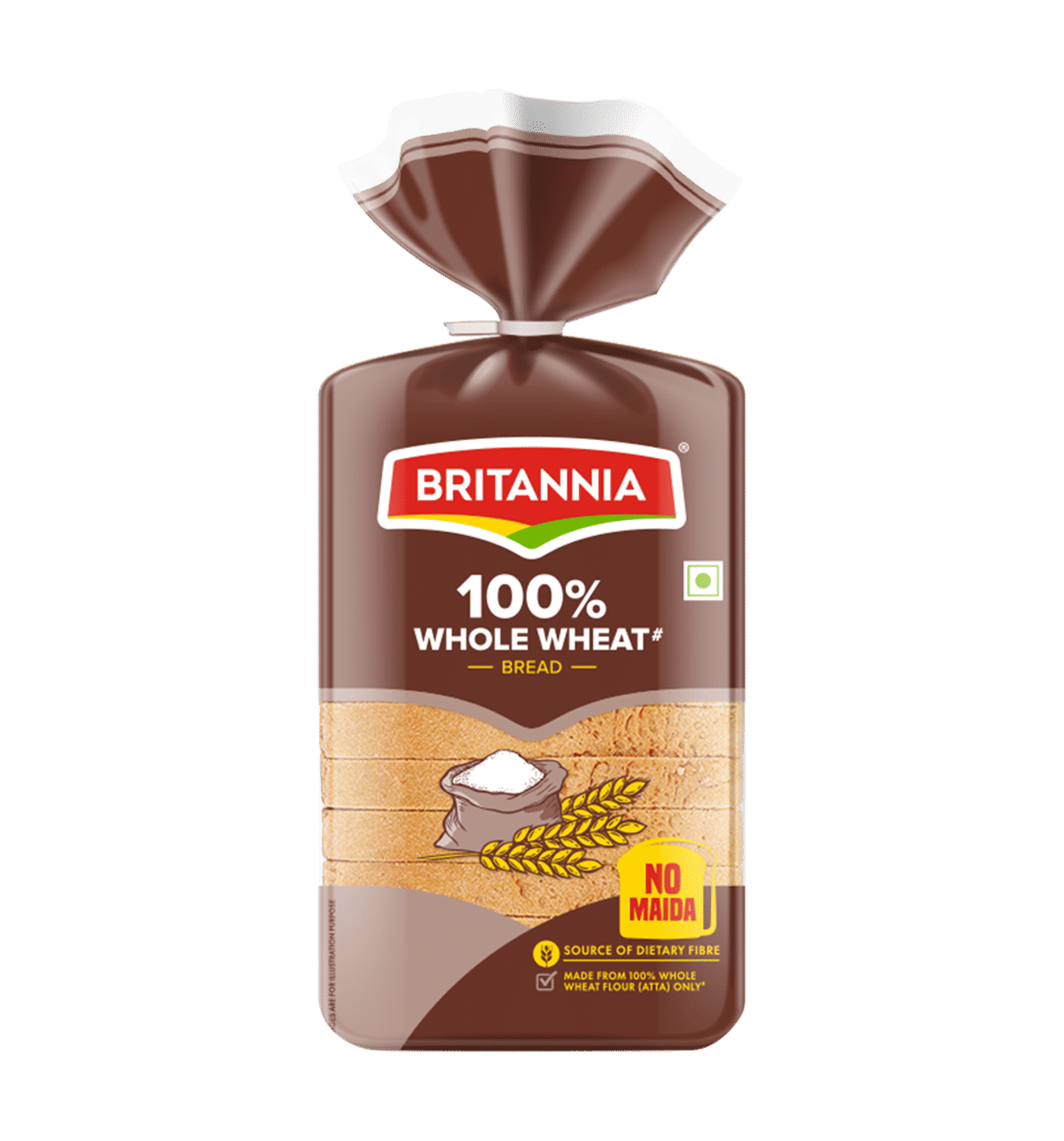 Buy Britannia Britannia 100% Whole Wheat Bread (No Maida) 400 g Online ...