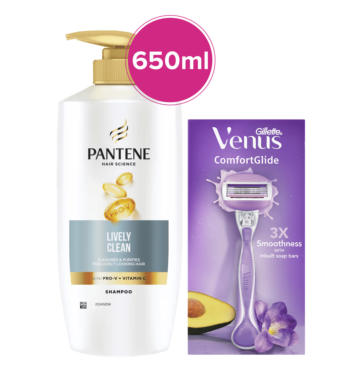 Buy Pantene Pantene Hair Science Lively Clean Shampoo and Gillette ...