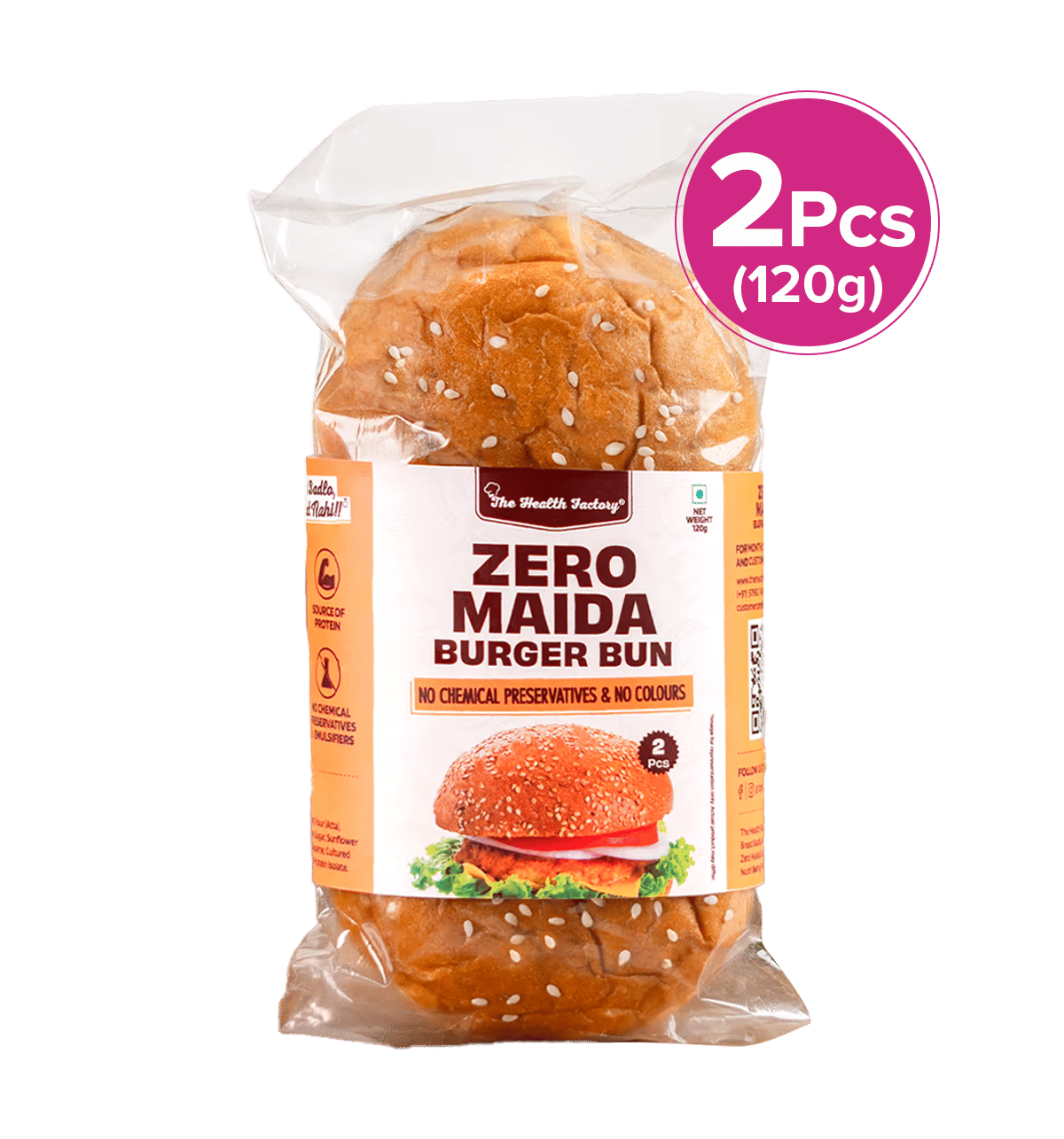 Buy The Health Factory The Health Factory Burger Bun (Zero Maida) 2 ...