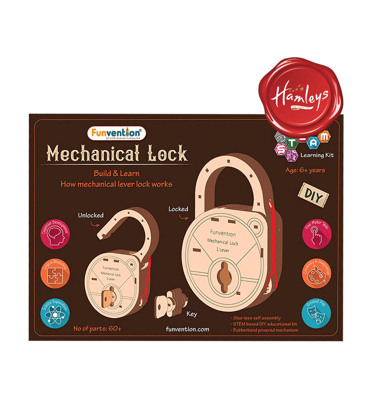 Buy Funvention Funvention Diy Diy Mechanical Lock with Key - Build ...