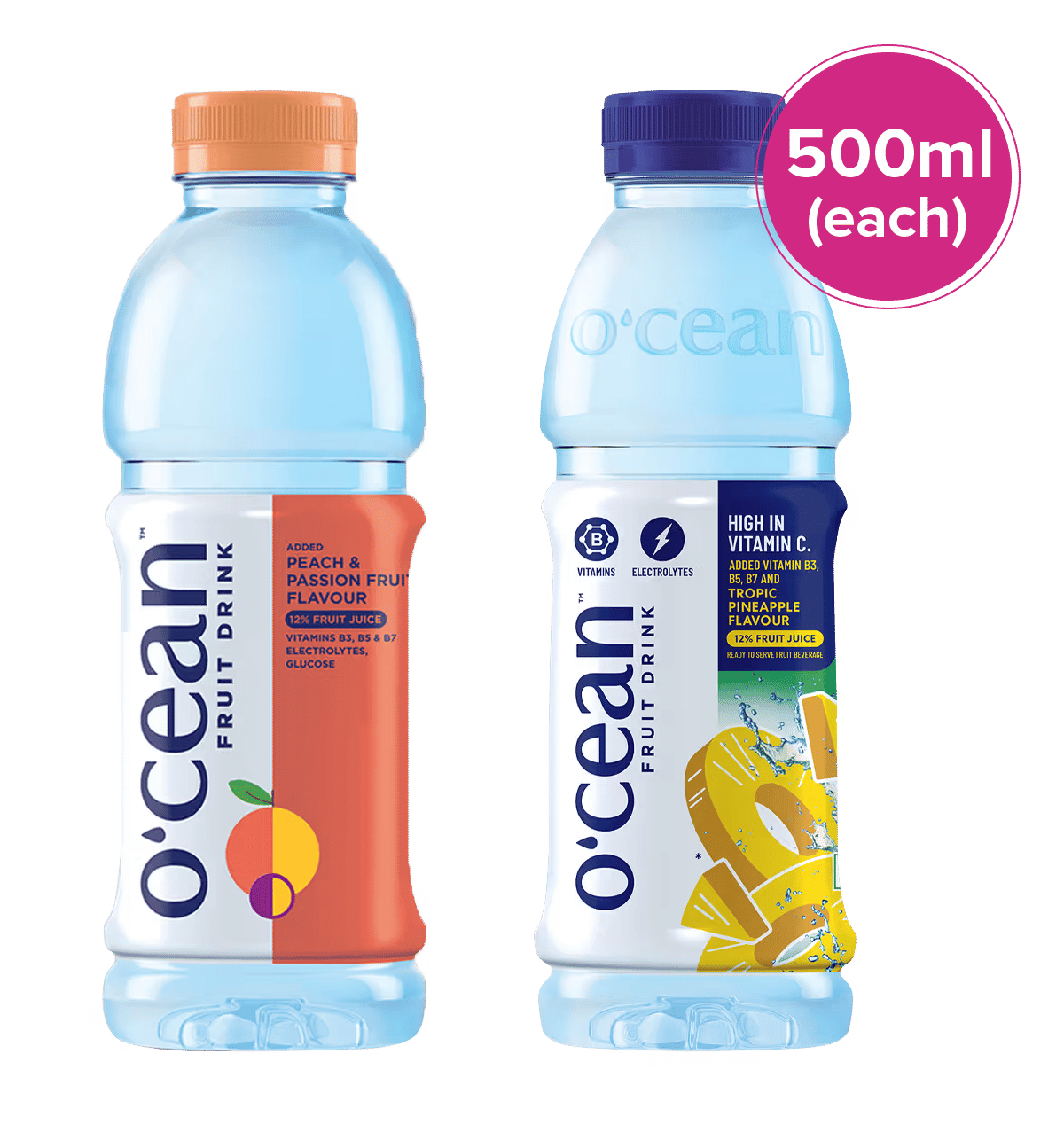 Buy O'Cean Peach & Passion Fruit Juice & O'Cean FD Tropic Pineapple ...