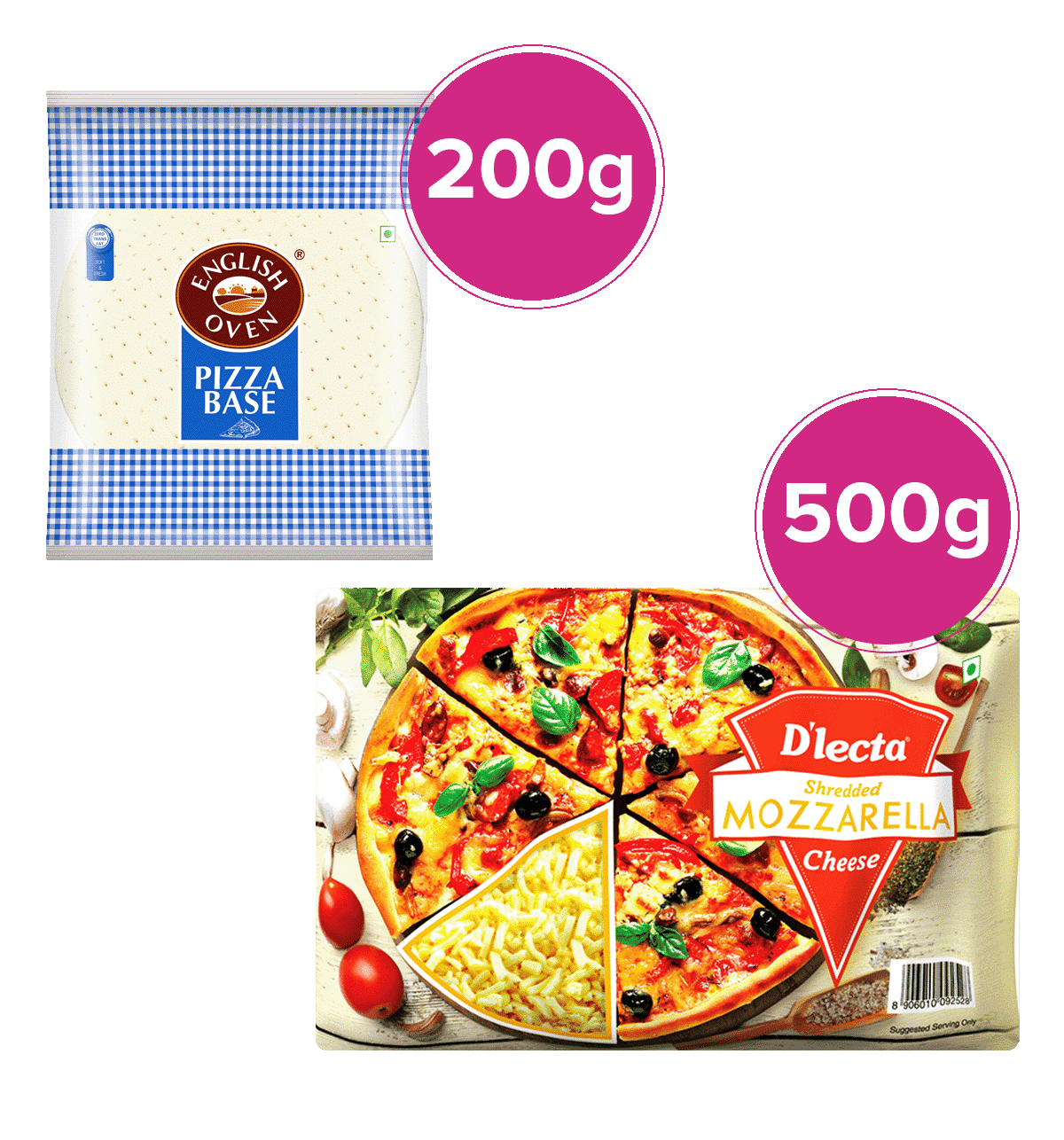 Buy Milky Mist Mozarella Shredded with Bread with Pizza Base undefined ...