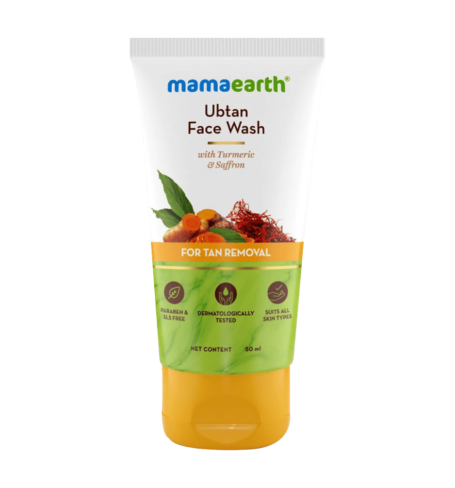 Buy Mamaearth Mamaearth Ubtan Natural Face Wash With Turmeric & Saffron For Tan Removal 50 ml ...