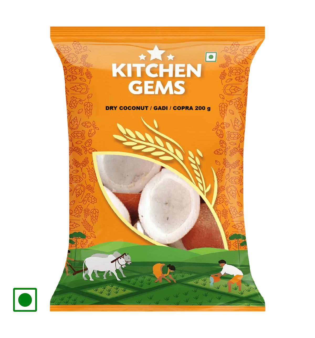 Buy Kitchen gems Kitchen gems Dry Coconut/Gadi/Gola 200 g Online At Rs ...